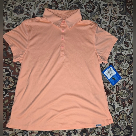Columbia | Tops | Columbia Peach Polo Shirt | Poshmark